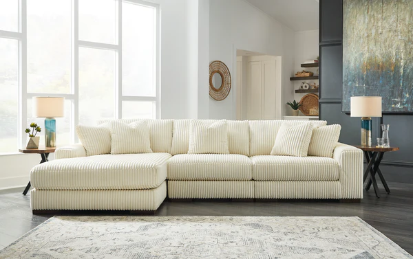Lindyn Ivory Laf Small Chaise Sectional